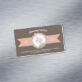 Brown Janitorial Calligraphy Housekeeping Cleaning Business Card Magnet ...