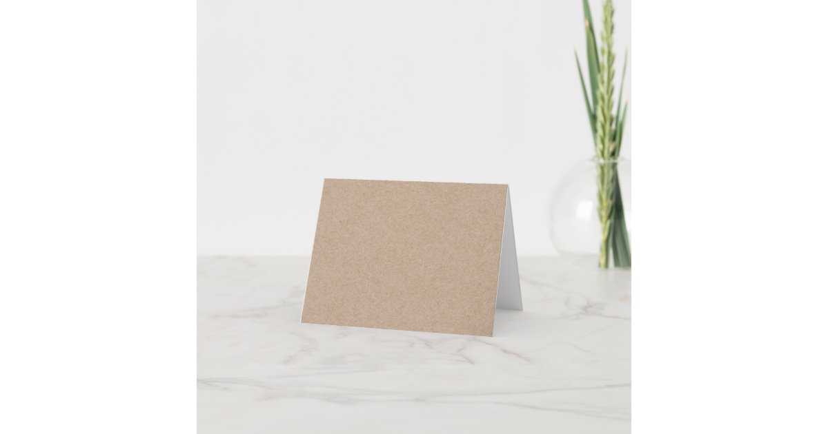 Brown Kraft Paper Background Printed Card | Zazzle