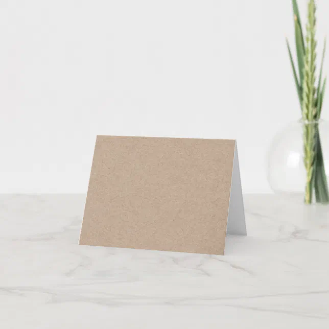 Brown Kraft Paper Background Printed Card | Zazzle