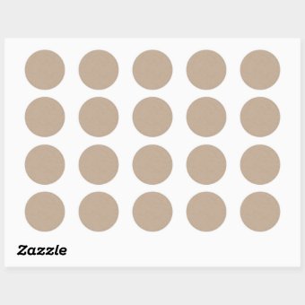 Brown Kraft Paper Background Printed Classic Round Sticker | Zazzle