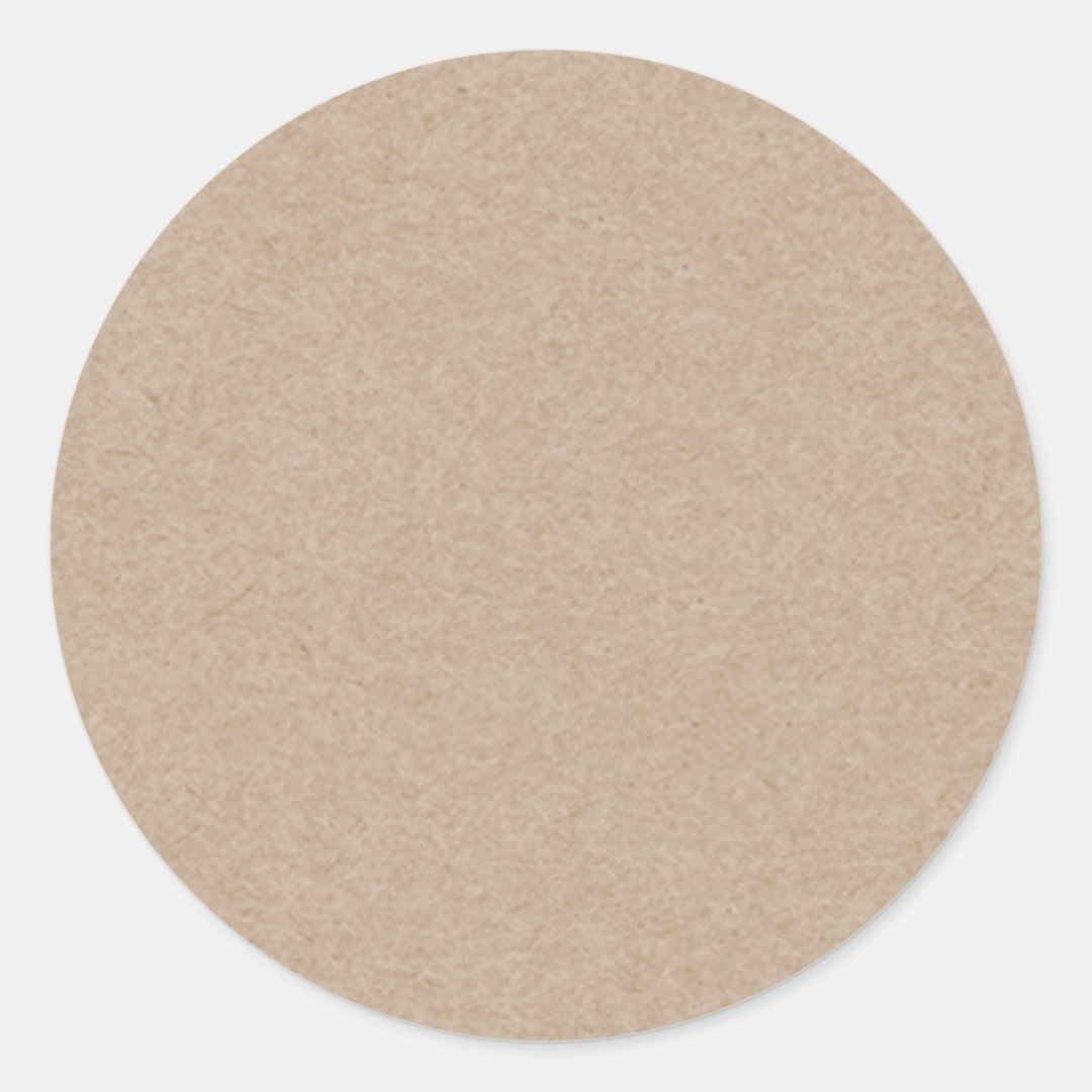 Brown Kraft Paper Background Printed Classic Round Sticker | Zazzle