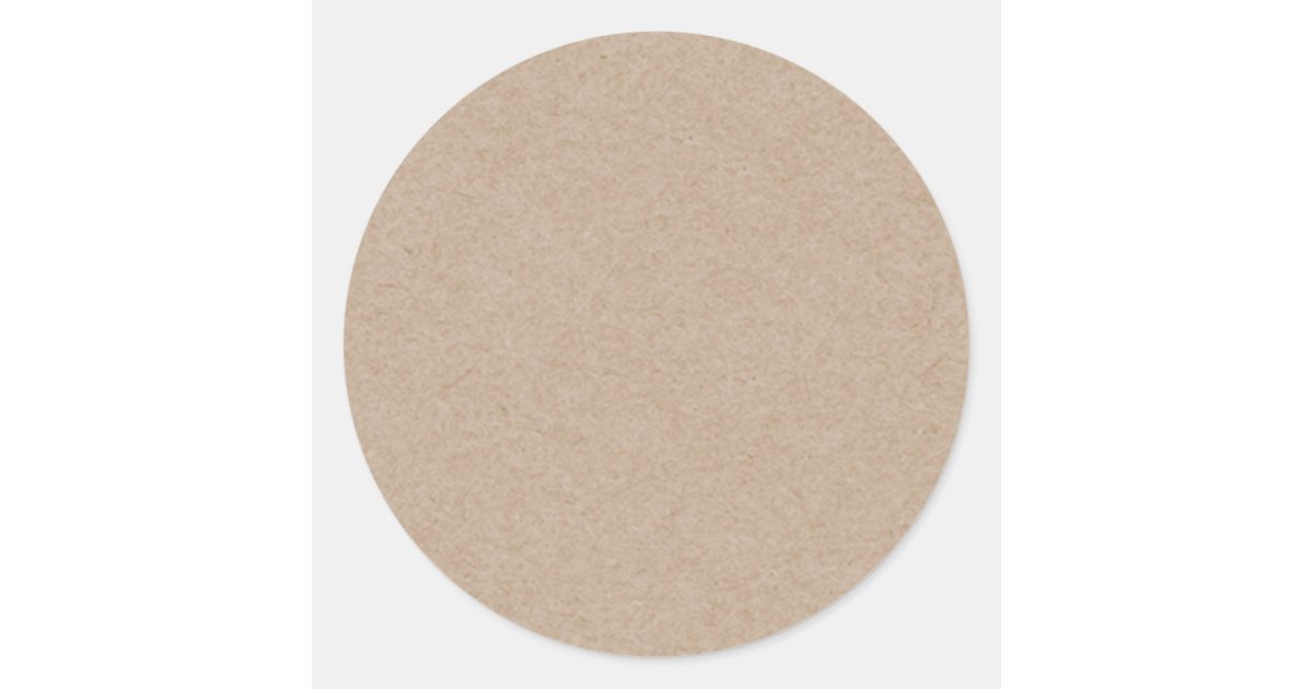 Brown Kraft Paper Background Printed Classic Round Sticker | Zazzle