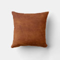 Brown Leather American MoJo Pillow | Zazzle