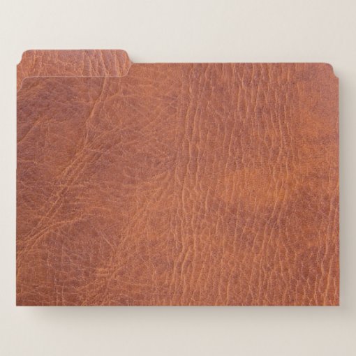 Brown leather file folder | Zazzle