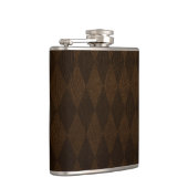 brown leather harlequin pattern flask | Zazzle