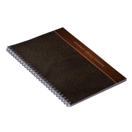 Brown leather look notebook | Zazzle