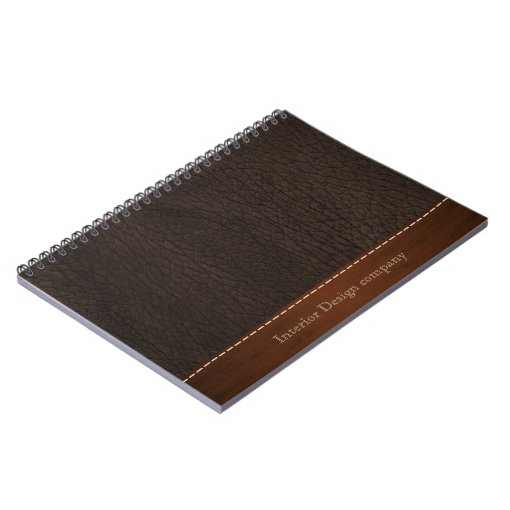 Brown leather look notebook | Zazzle