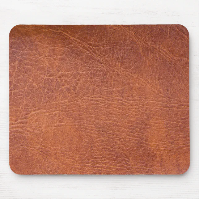 Brown leather mouse pad | Zazzle