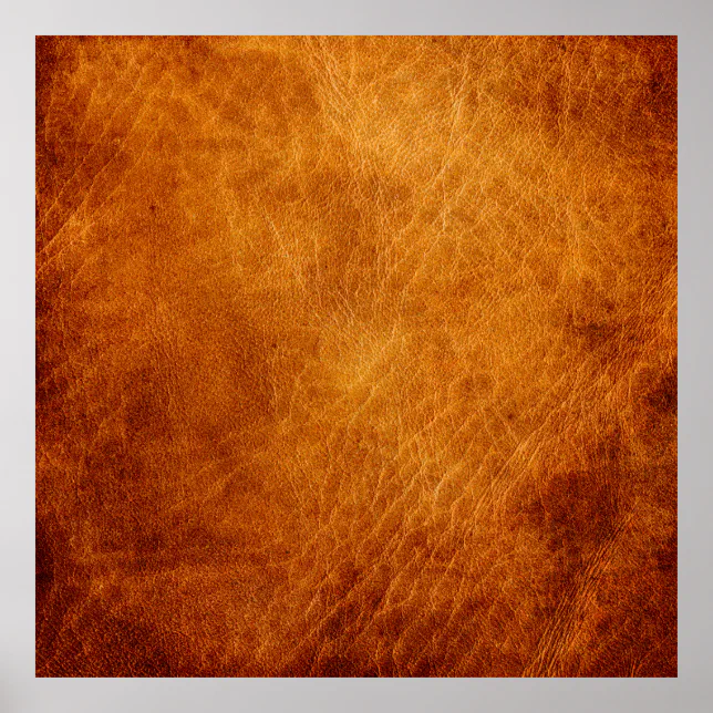 Brown leather texture poster | Zazzle