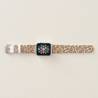 Brown Leopard Print Apple Watch Band | Zazzle