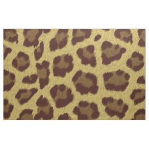 Brown spots leopard pattern fur texture fabric | Zazzle
