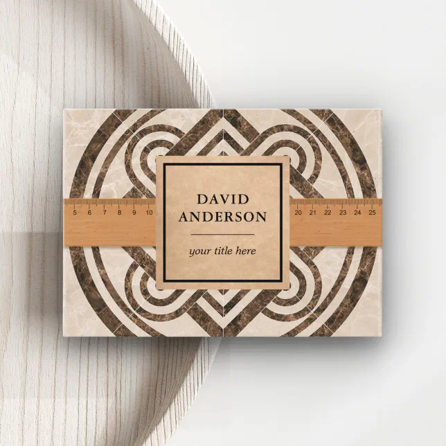 Brown Marble Bathroom Flooring Tiles Installer Business Card | Zazzle