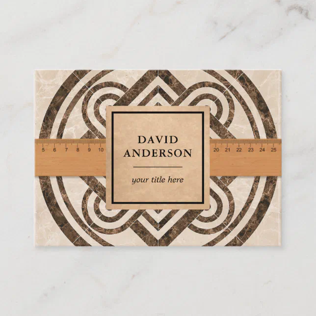 Brown Marble Bathroom Flooring Tiles Installer Business Card | Zazzle