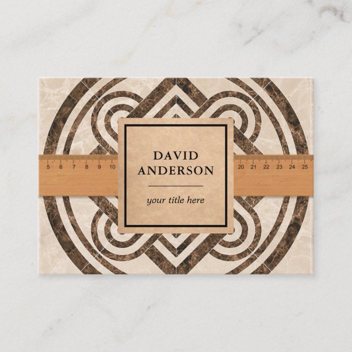 Brown Marble Bathroom Flooring Tiles Installer Business Card | Zazzle