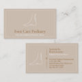 Brown Minimal Foot Massage Care Podiatry Doctor Business Card | Zazzle