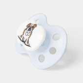Brown n White English Bulldog Sit Pretty Pacifier | Zazzle