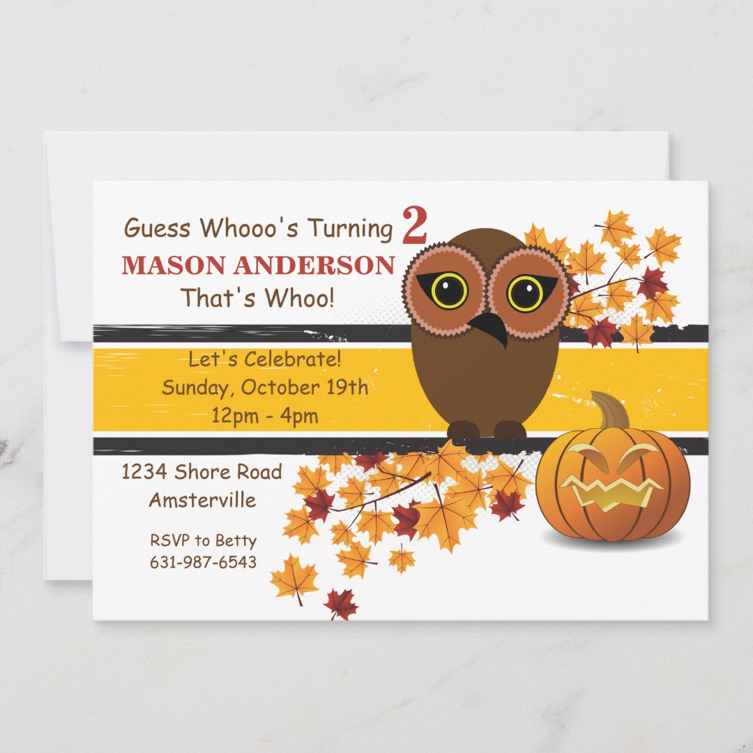 Brown Owl Invitation | Zazzle