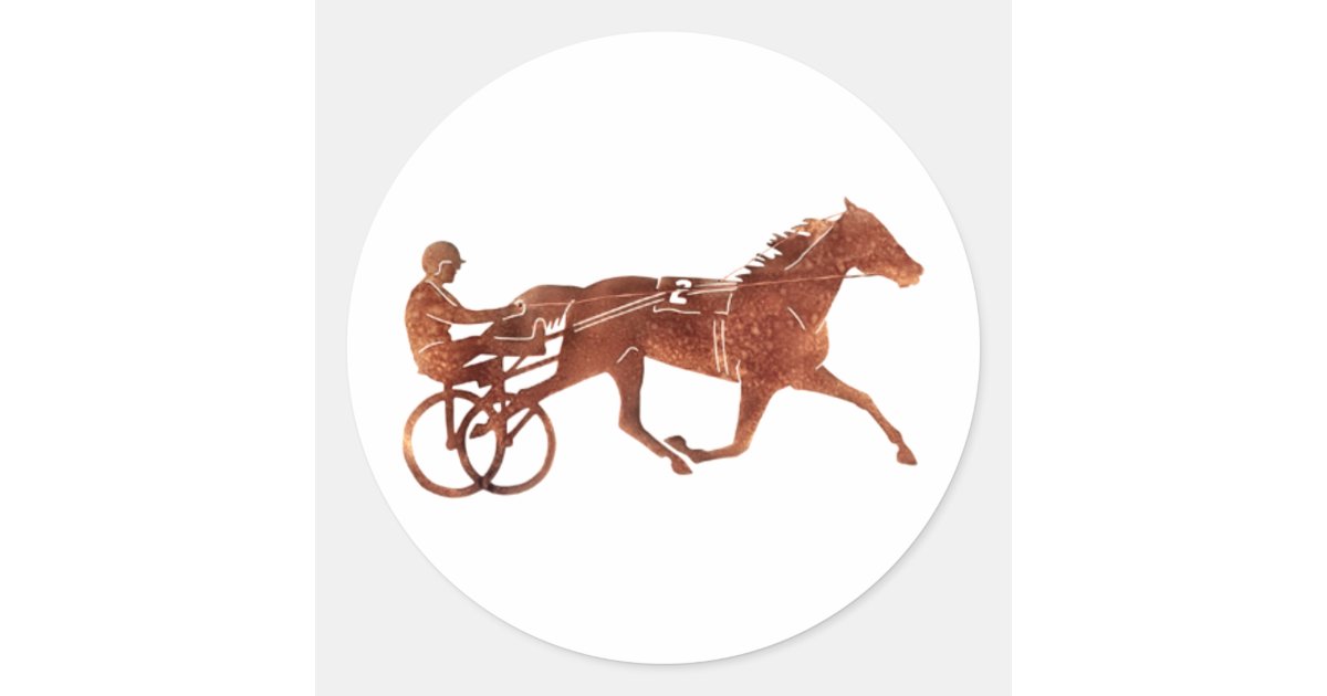 Brown Pacer Silhouette Classic Round Sticker | Zazzle