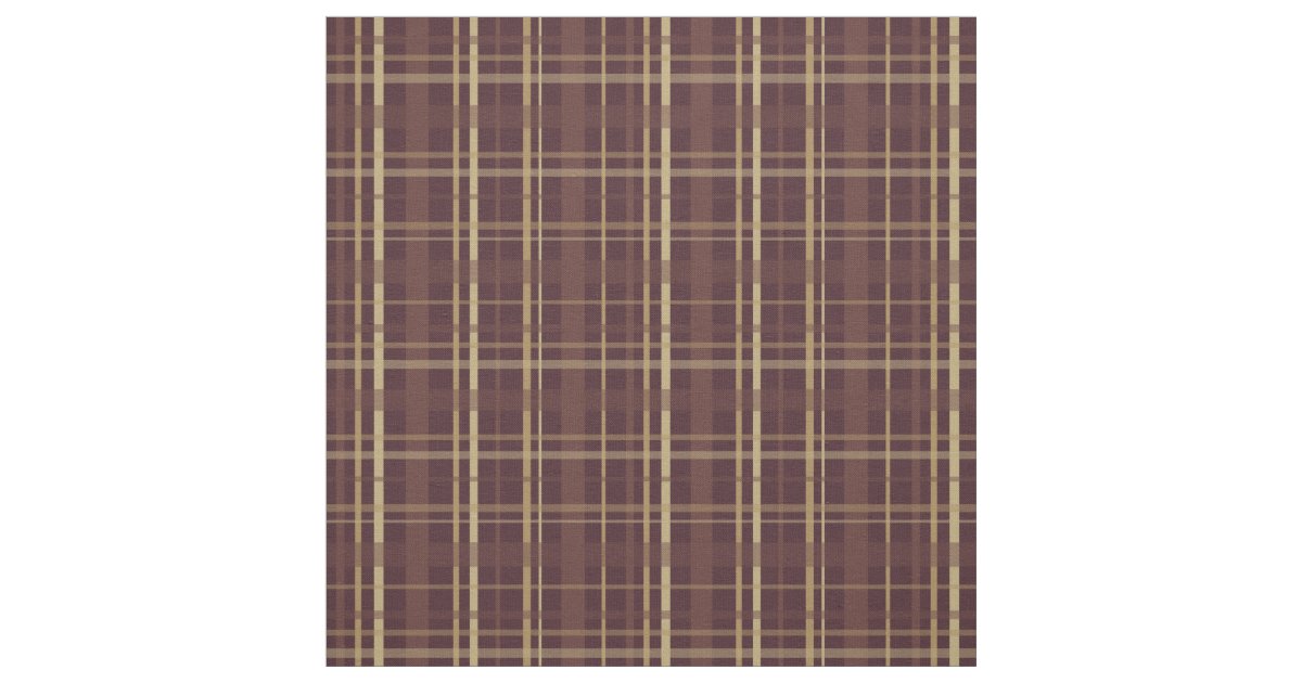 Brown Plaid Fabric | Zazzle