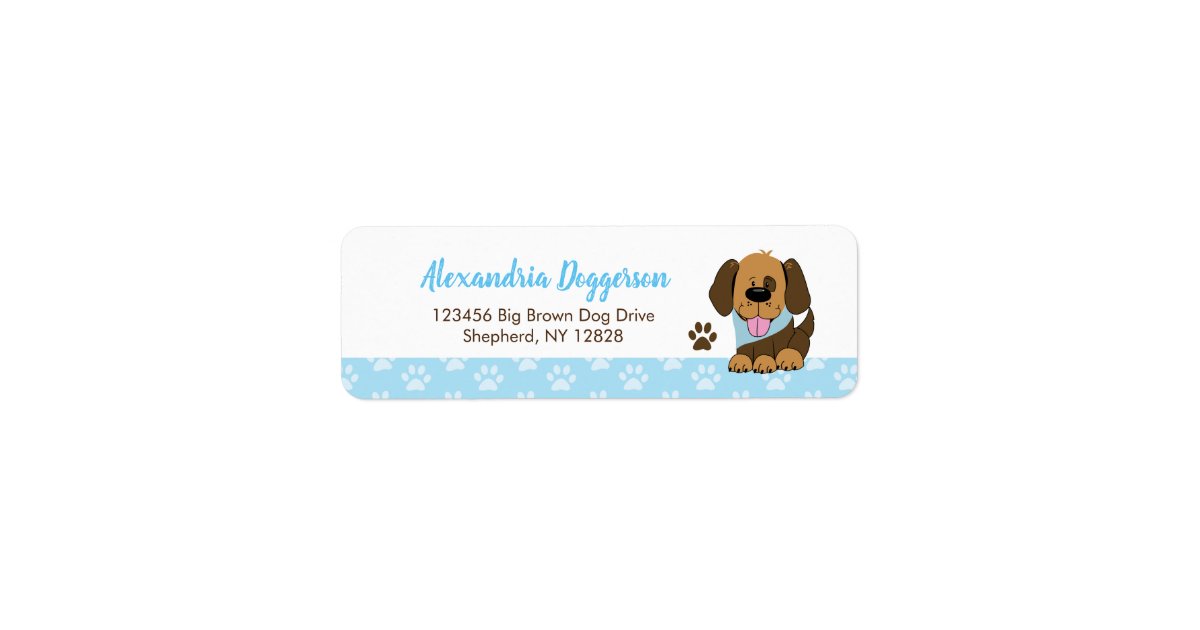 Brown Puppy Dog Custom Address Labels | Zazzle