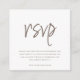 Brown | QR Code | Wedding RSVP Enclosure Card | Zazzle