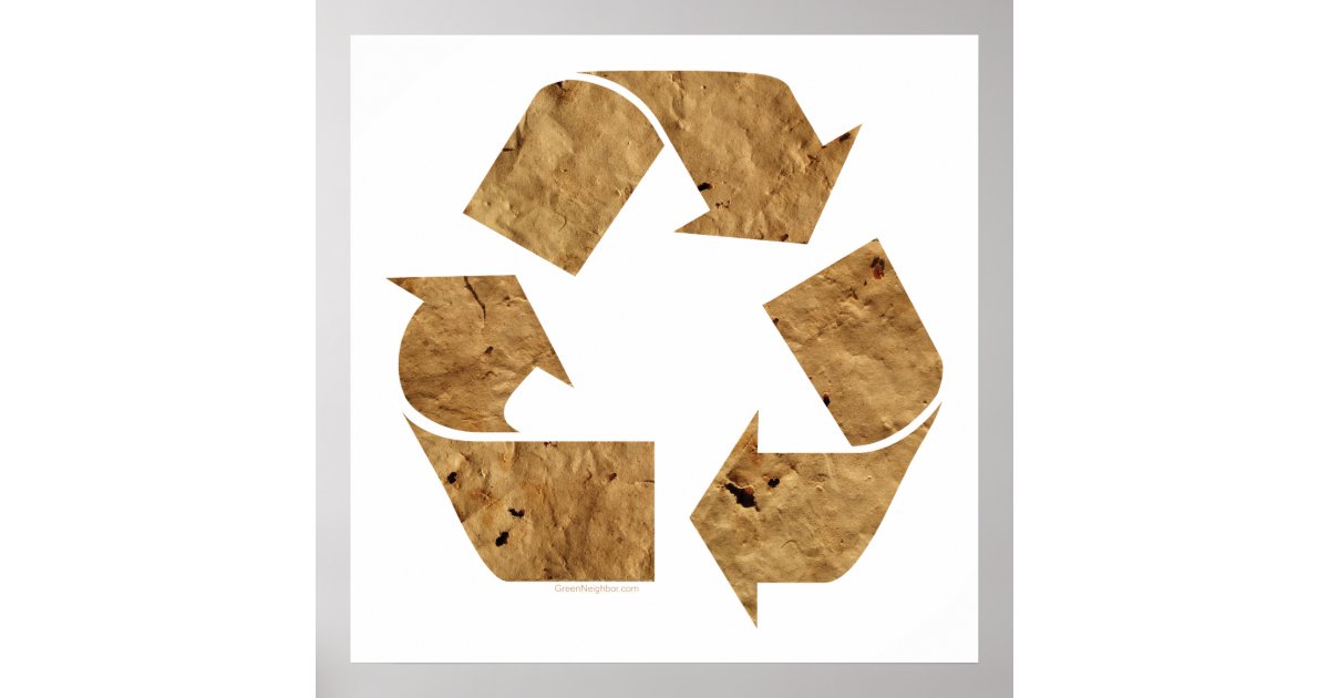 Brown Recycle Sign | Zazzle
