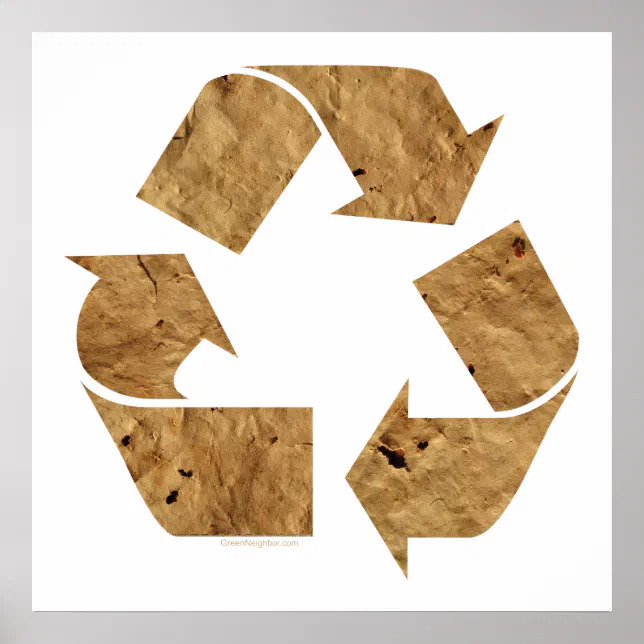 Brown Recycle Sign | Zazzle