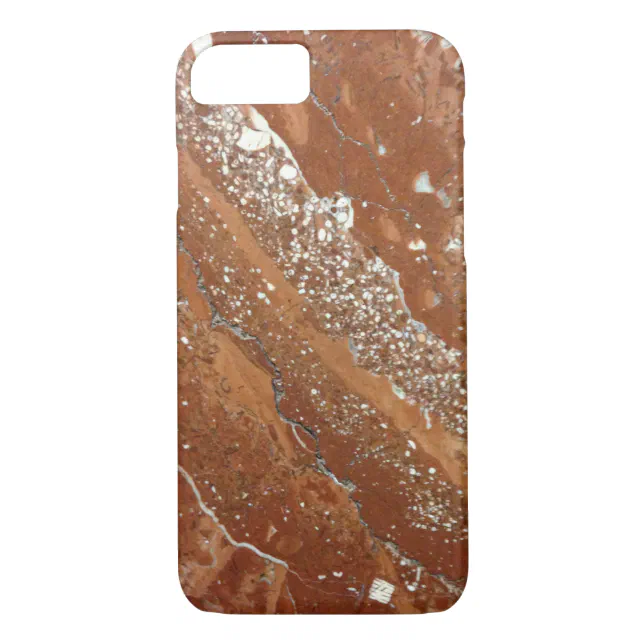 Brown, Red and White Marble Photo Case-Mate iPhone Case | Zazzle