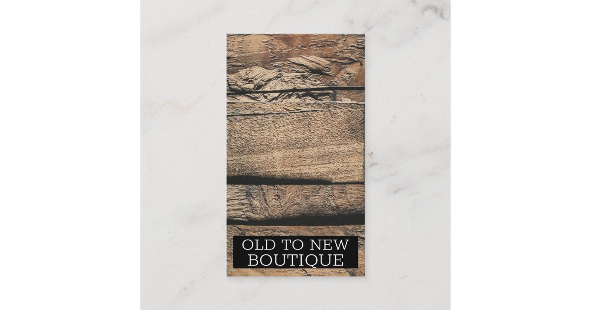 Brown Rustic Old Wood Board Plank Texture Business Card | Zazzle