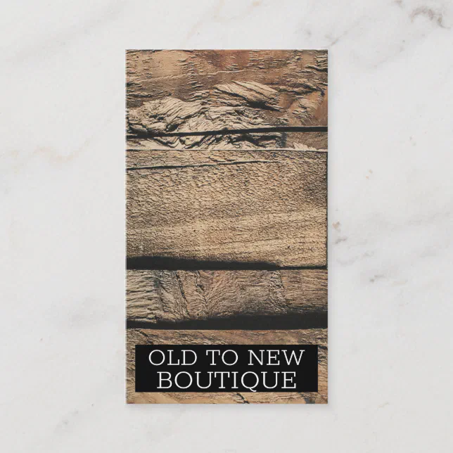 Brown Rustic Old Wood Board Plank Texture Business Card | Zazzle