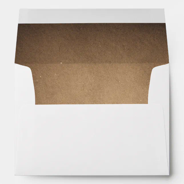 Brown Rustic Wedding Envelope | Zazzle