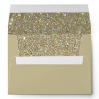 Brown Sand Envelope, Gold Glitter Lined Envelope | Zazzle