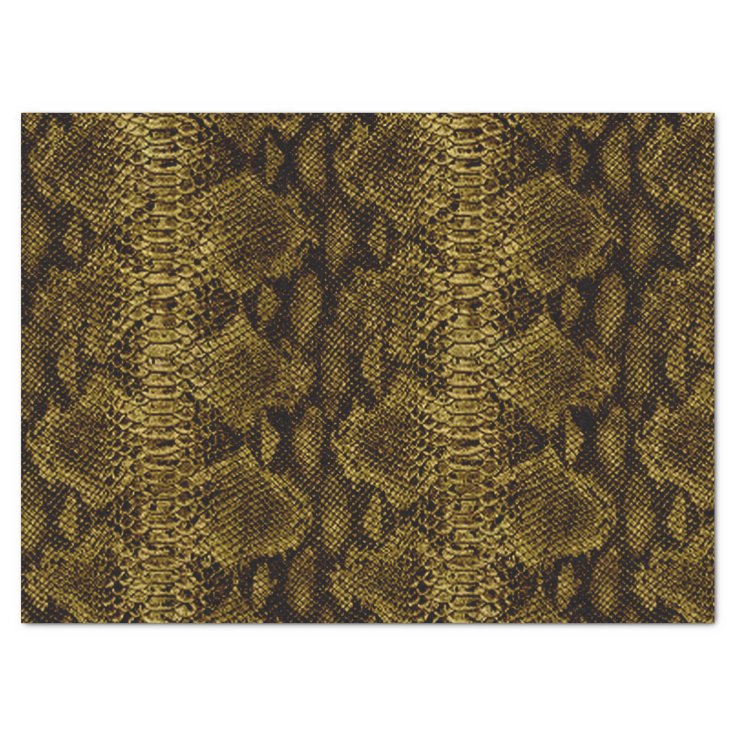 Brown Snake Skin Gorgeous Leather Texture Tissue Paper | Zazzle