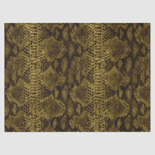 Brown Snake Skin Gorgeous Leather Texture Tissue Paper | Zazzle