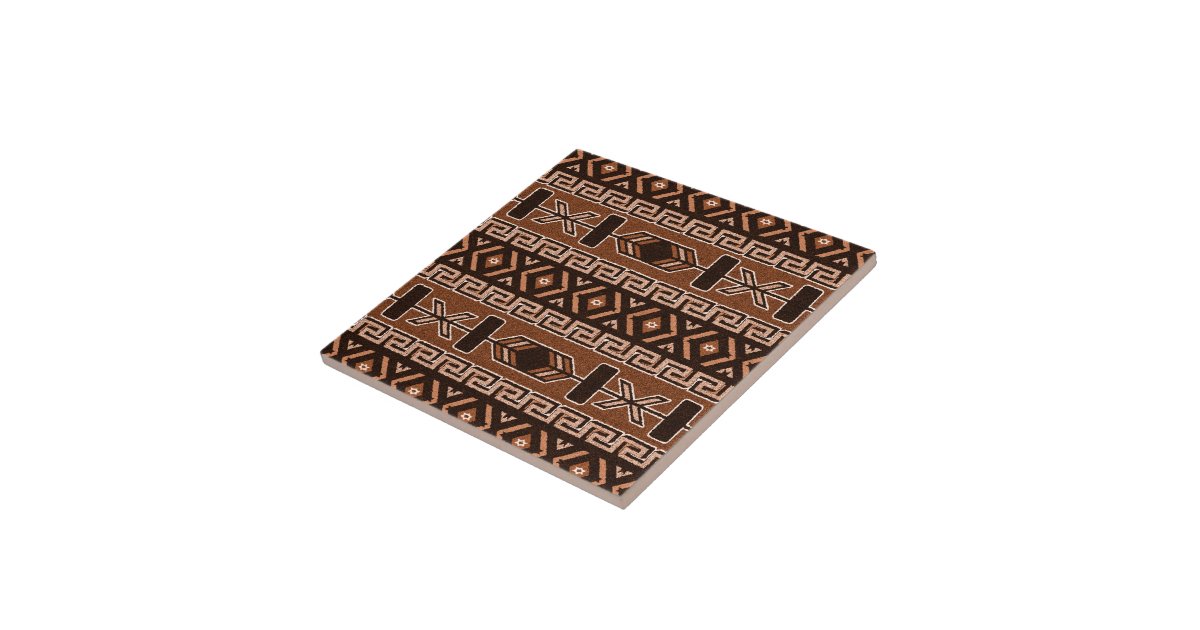 Brown Southwest Aztec Pattern Tile | Zazzle