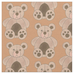 Teddy Bear Prints Fabric | Zazzle