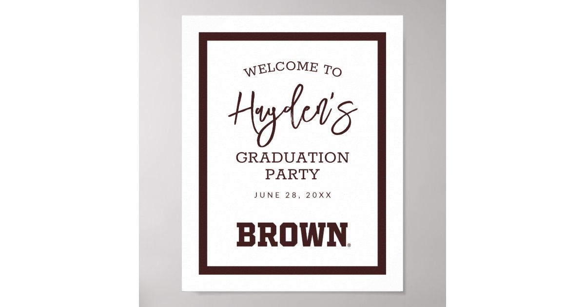 Brown Text Logo Poster | Zazzle
