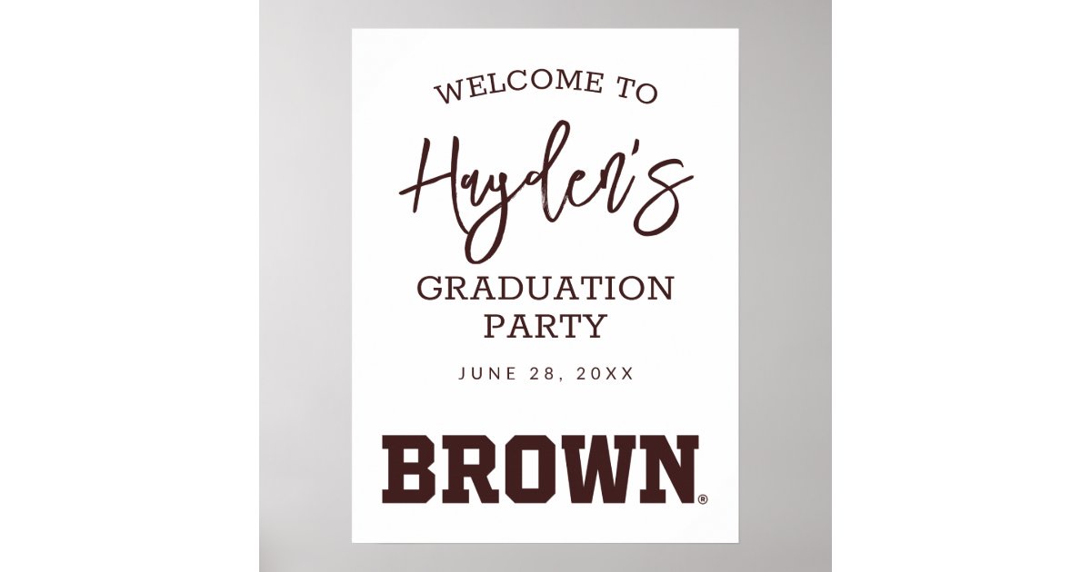 Brown Text Logo Poster | Zazzle