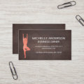 Brown Texture | Yoga Business Card | Zazzle