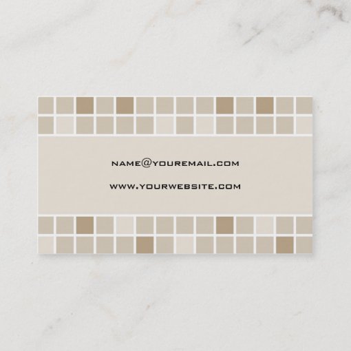 Brown Tile Business Card | Zazzle