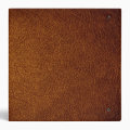 Brown (traditional) Leather Elegant Monogram Binder | Zazzle