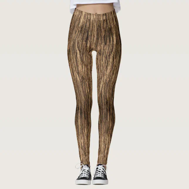 Brown Tree Bark Leggings | Zazzle