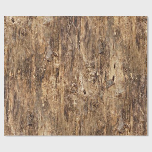 Brown Tree Bark Nature Texture Look Pattern Wrapping Paper | Zazzle