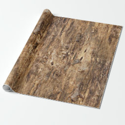 Brown Tree Bark Nature Texture Look Pattern Wrapping Paper | Zazzle