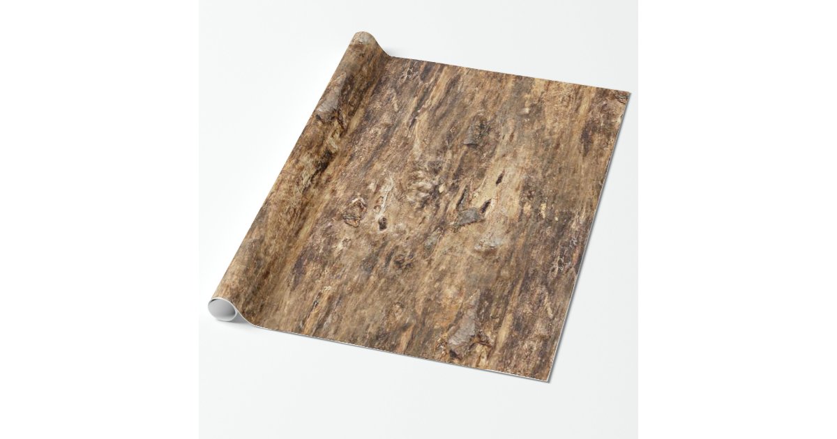 Brown Tree Bark Nature Texture Look Pattern Wrapping Paper | Zazzle.com