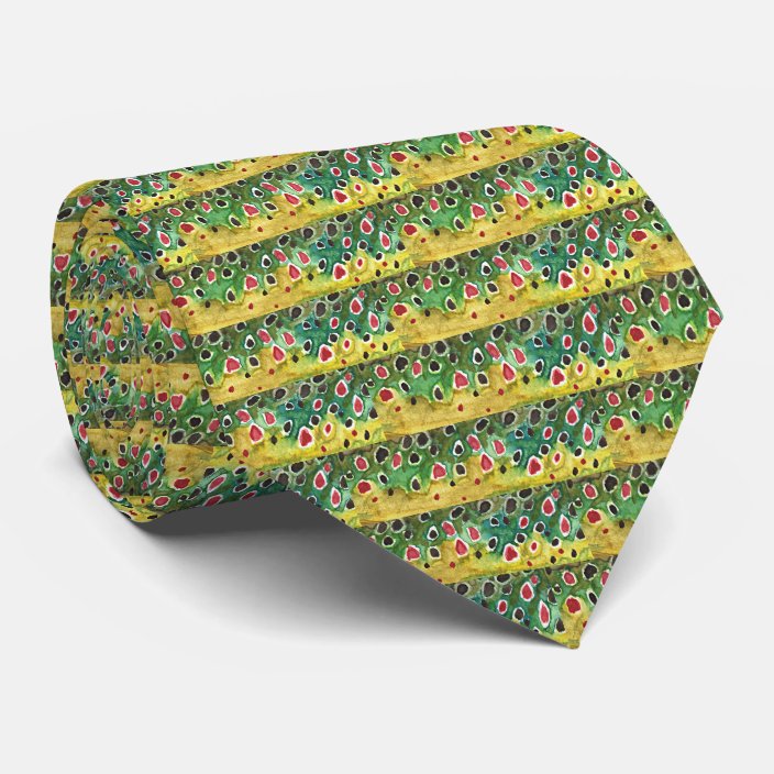 Brown Trout Fish Neck Tie | Zazzle.com