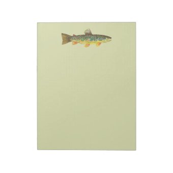Brown Trout Fishing Notepad | Zazzle
