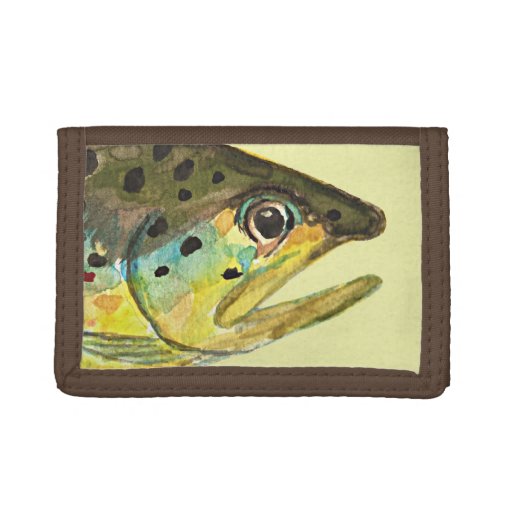 Brown Trout Fishing Tri-fold Wallet | Zazzle