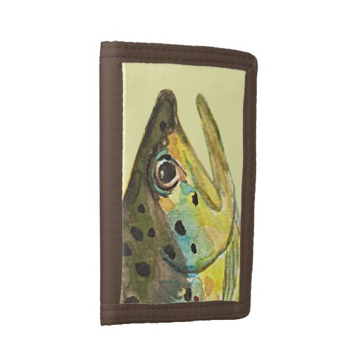 Brown Trout Fishing Tri-fold Wallet | Zazzle