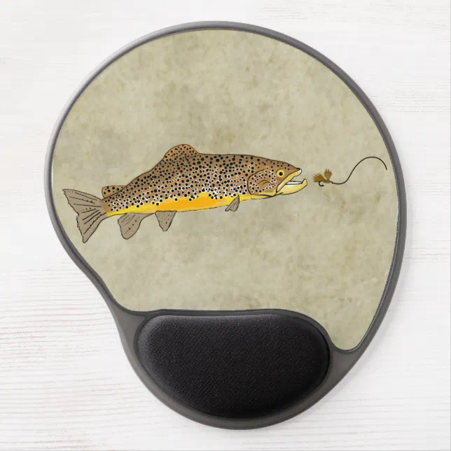 Brown Trout Fly Fishing Gel Mouse Pad | Zazzle